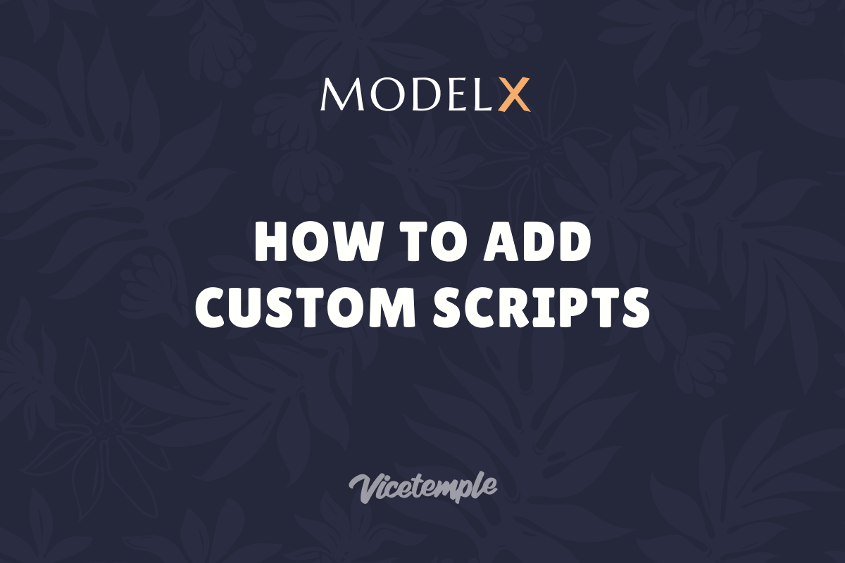 How To Add Custom Scripts To Modelx Vicetemple